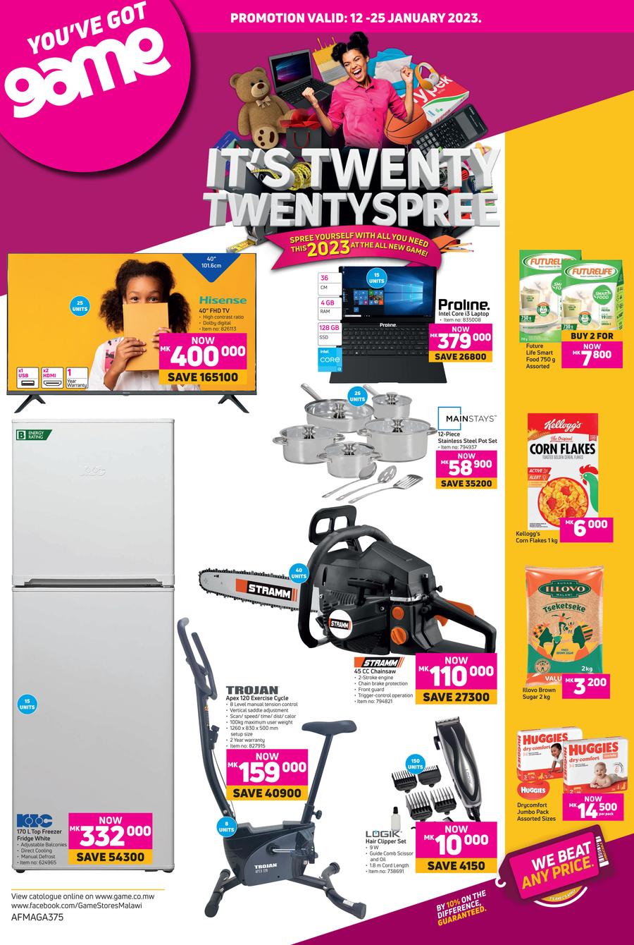 Game Malawi : It's Twenty TwentySpree (12 January - 25 January 2023 ...