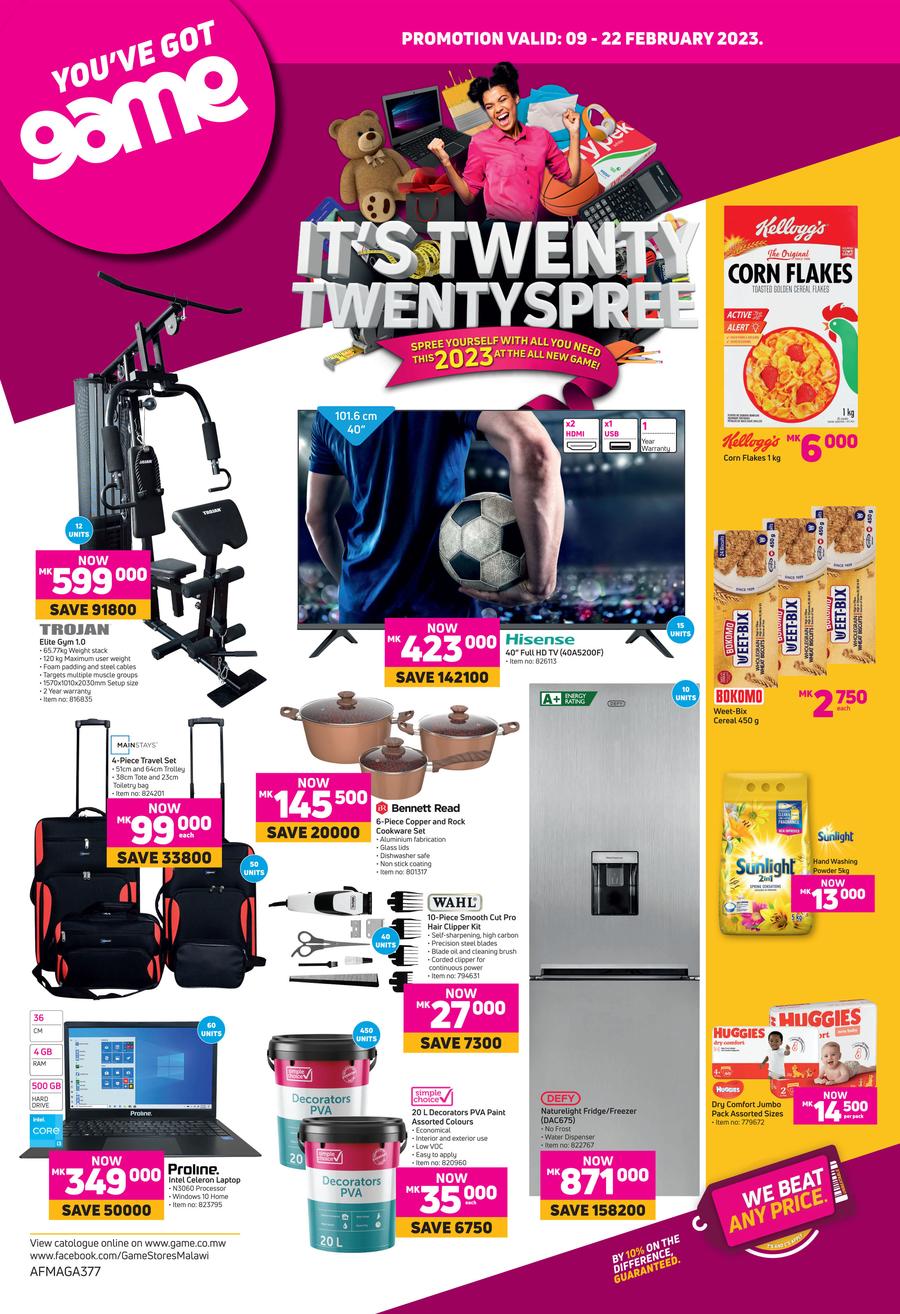 Game Malawi : It's Twenty TwentySpree (9 February - 22 February 2023 ...