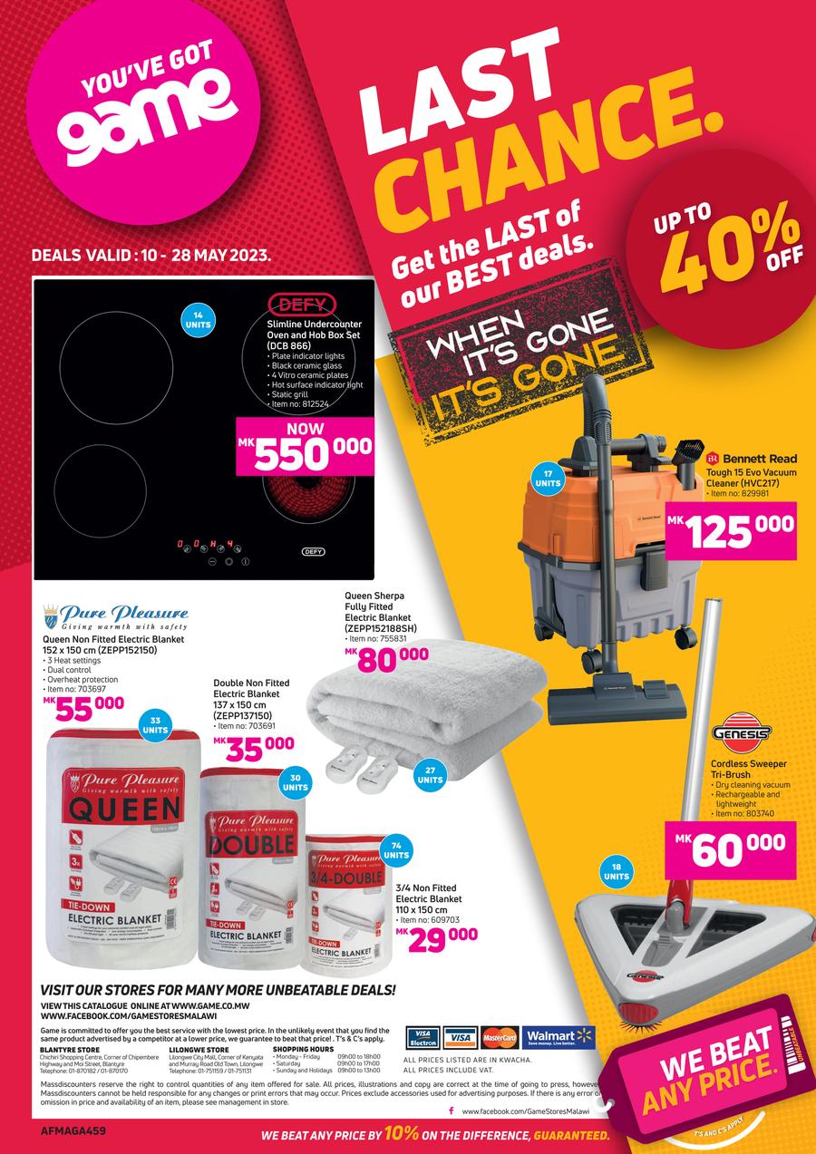 Game Malawi : Last Chance (10 May - 28 May 2023) — m.guzzle.co.za