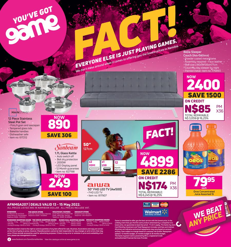 Game Namibia : Fact! Everyone Else Is Just Playing Games (13 May - 15 ...