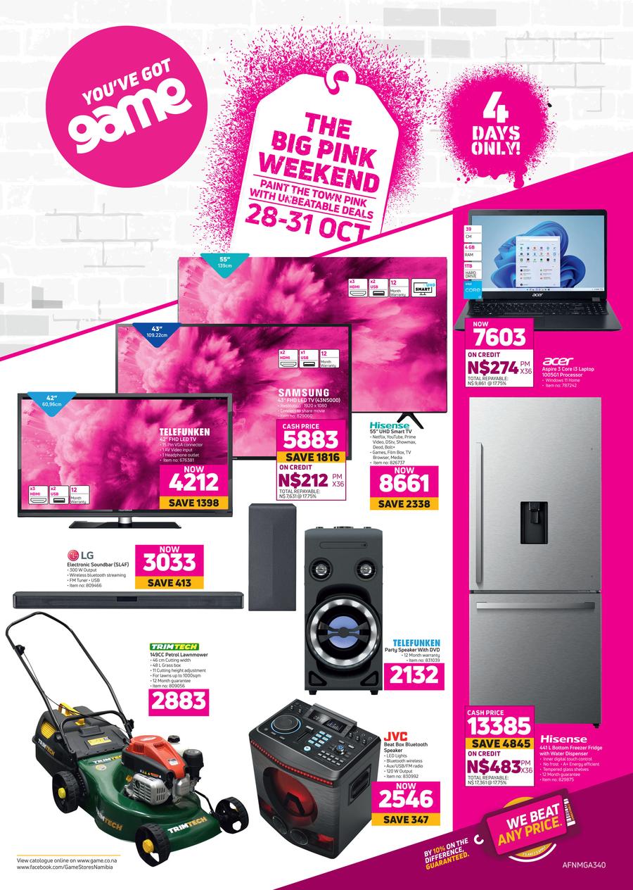 Game Namibia : The Big Pink Weekend (28 October - 31 October 2022) — m ...