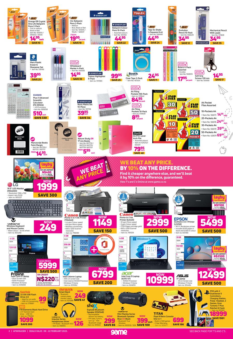 Game Namibia : It's Twenty TwentySpree (9 February - 22 February 2023 ...