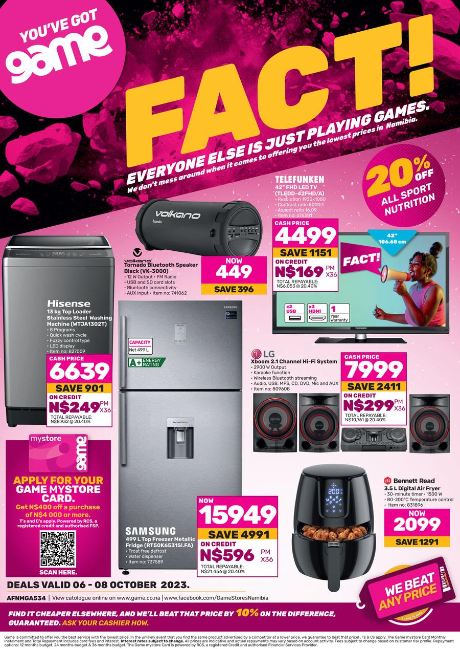 Game Namibia : Fact! Everyone Else Is Just Playing Games (06 October ...