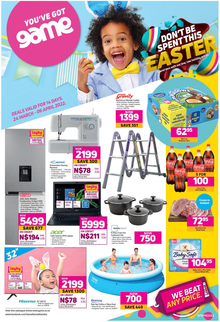 Game Namibia : Don't Be Spent This Easter (24 March - 6 April 2022) — m ...