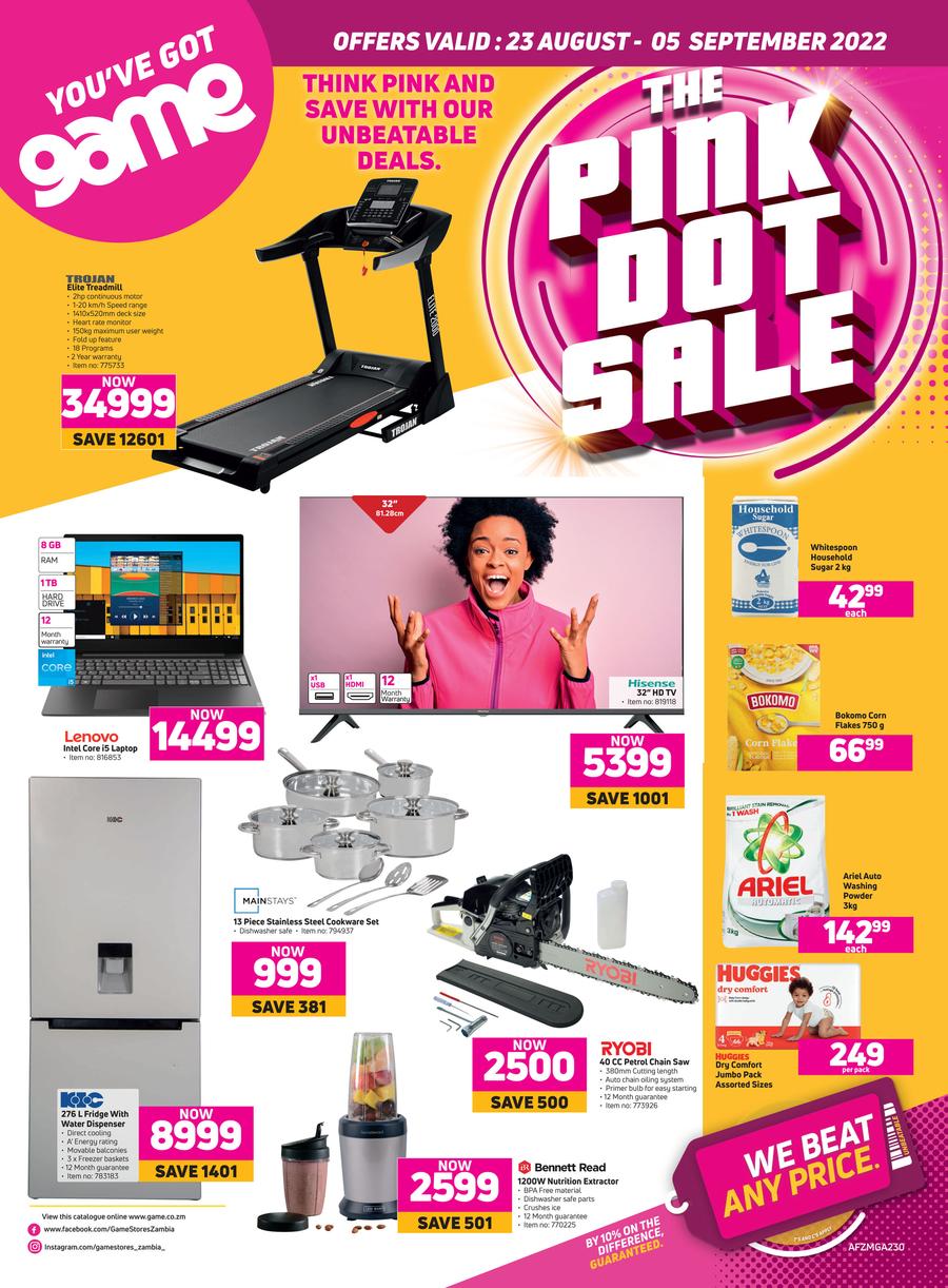 Game Zambia : The Pink Dot Sale (23 August - 5 September 2022) — m ...