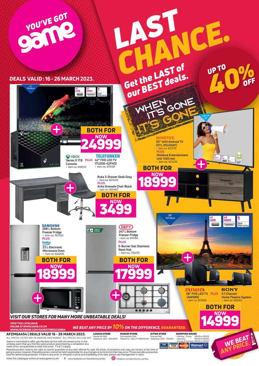 Game Zambia : Last Chance (16 March - 26 March 2023) — m.guzzle.co.za