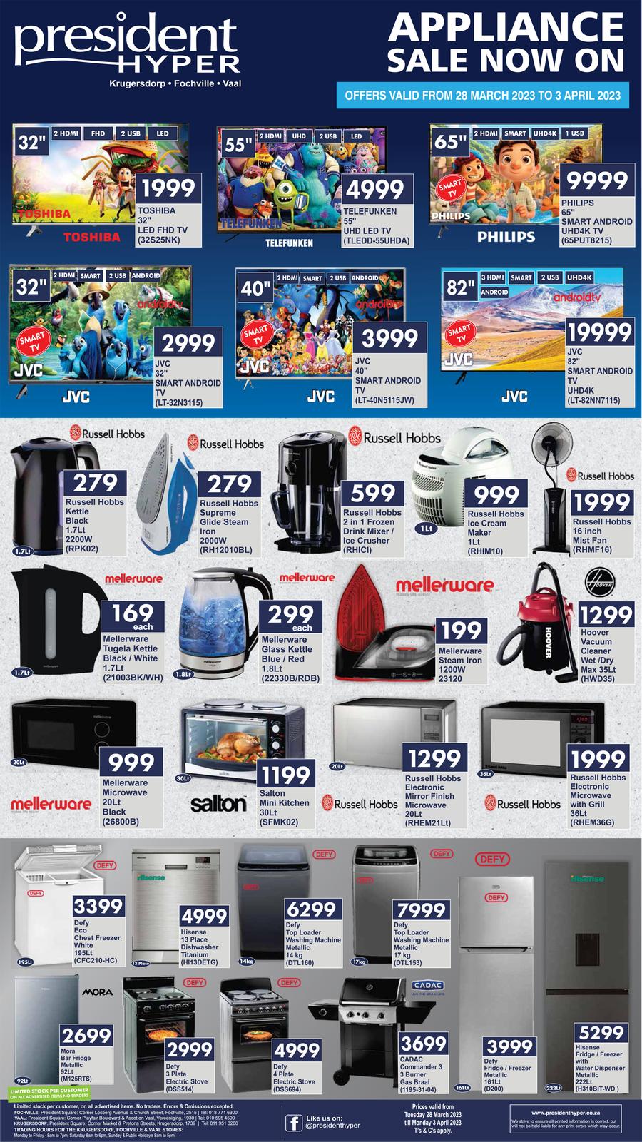 President Hyper : Appliance Sale Now On (28 March - 3 April 2023) — m ...