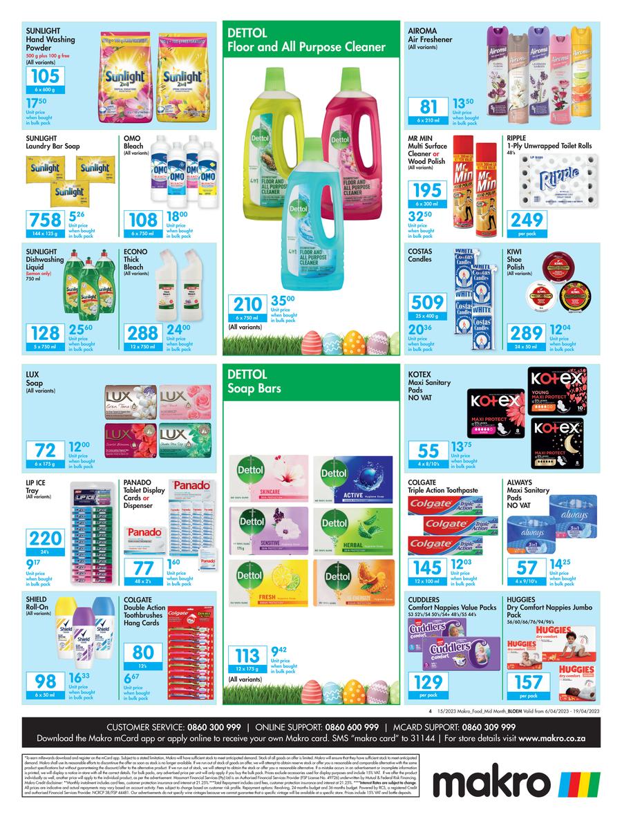 Makro Bloemfontein : Easter Food (06 April - 19 April 2023) — www ...