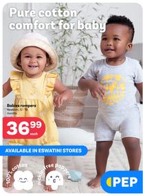 PEP Eswatini : Pure Cotton Comfort For Baby (29 September - 26 October ...