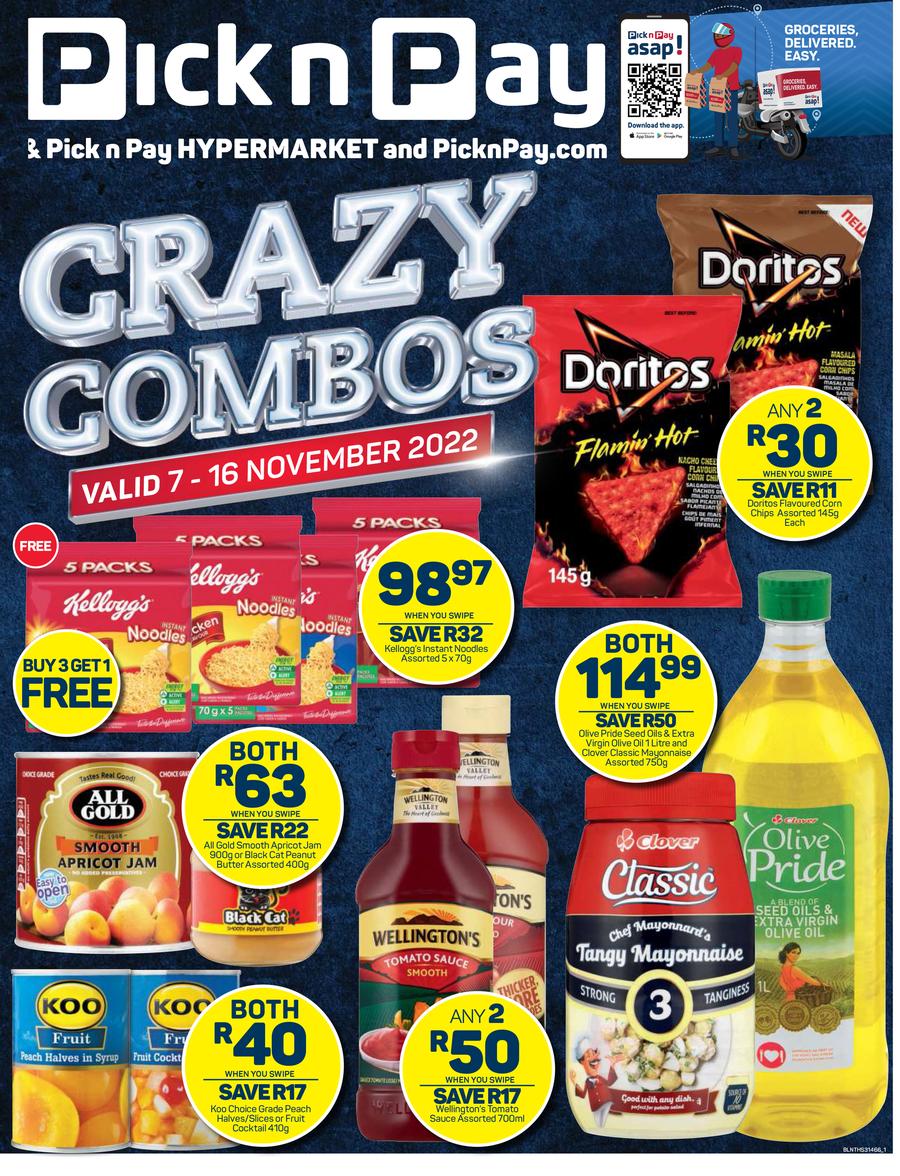 Pick n Pay : Crazy Combos (07 November - 16 November 2022) — m.guzzle.co.za