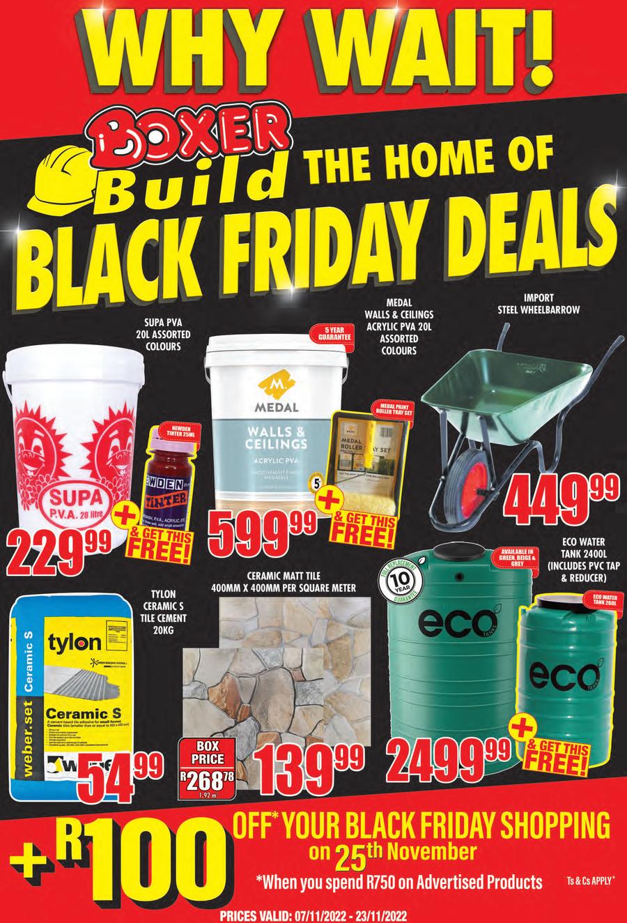 Boxer Build Eastern Cape : Black Friday Deals (07 November - 23 ...