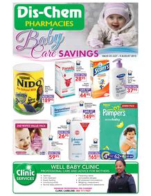 Dis-Chem : Baby Care Savings (23 Jul - 09 Aug 2015) — www.guzzle.co.za