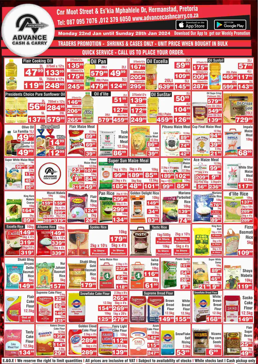 Advance Cash And Carry (22 January - 28 January 2024) — m.guzzle.co.za