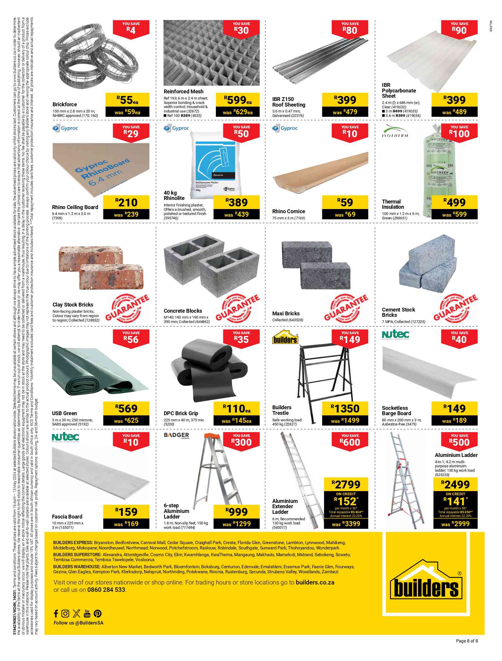 DIY Specials | Catalogue | SA Promotional Leaflets | Builders