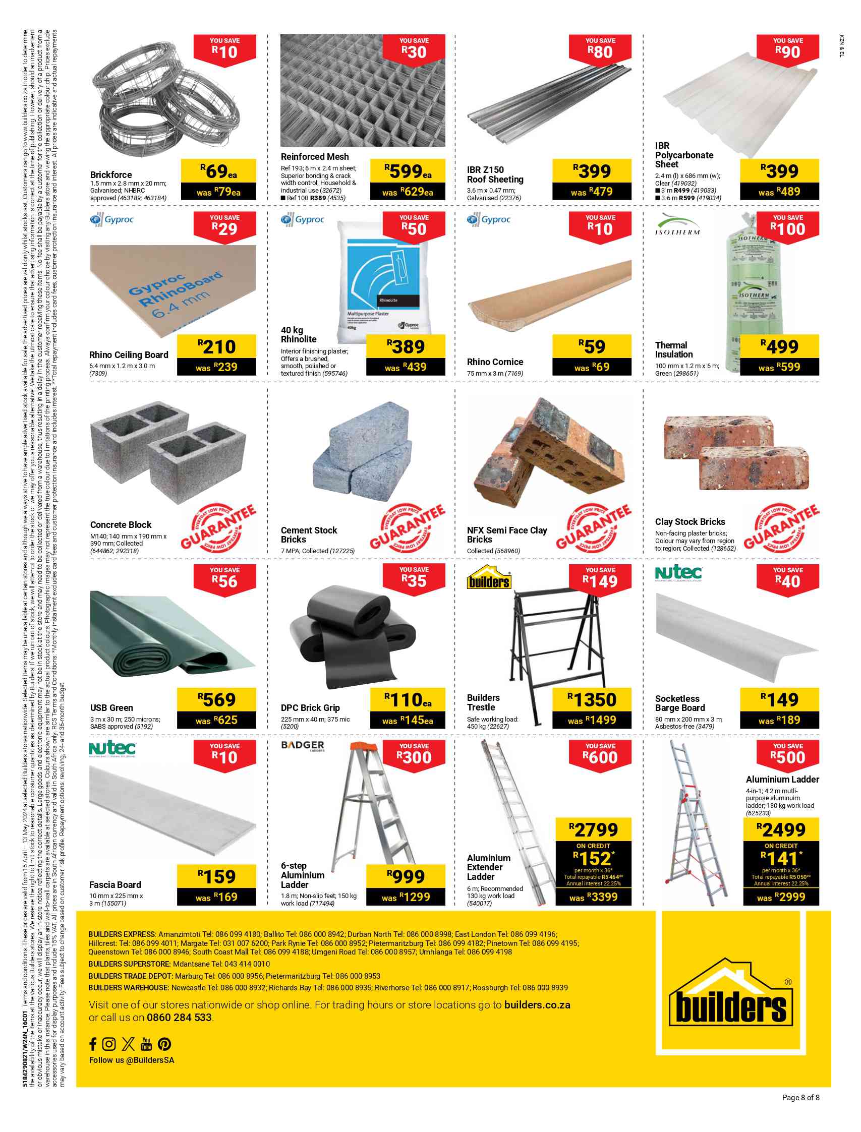 DIY Specials | Catalogue | SA Promotional Leaflets | Builders