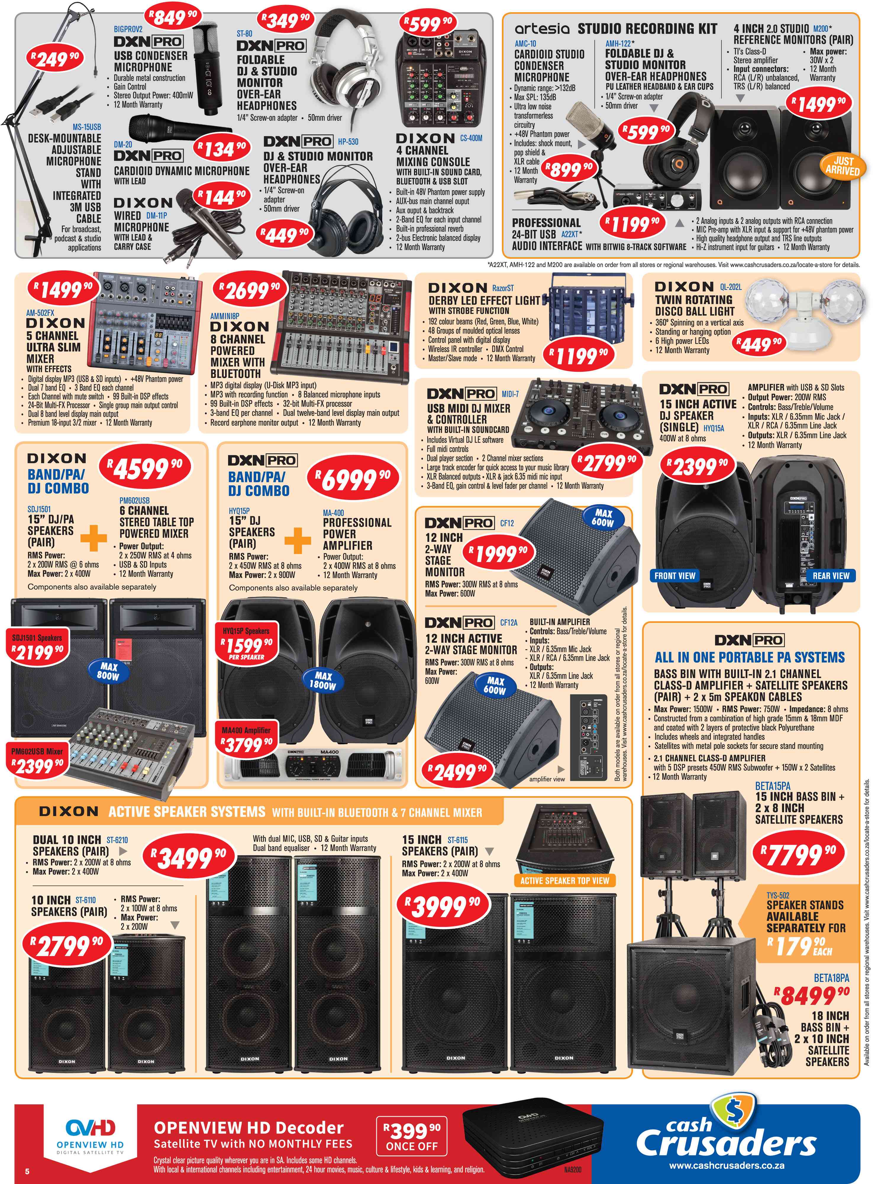 Special Dixon 6 Channel Stereo Table Top Powered Mixer PM602USB — www ...