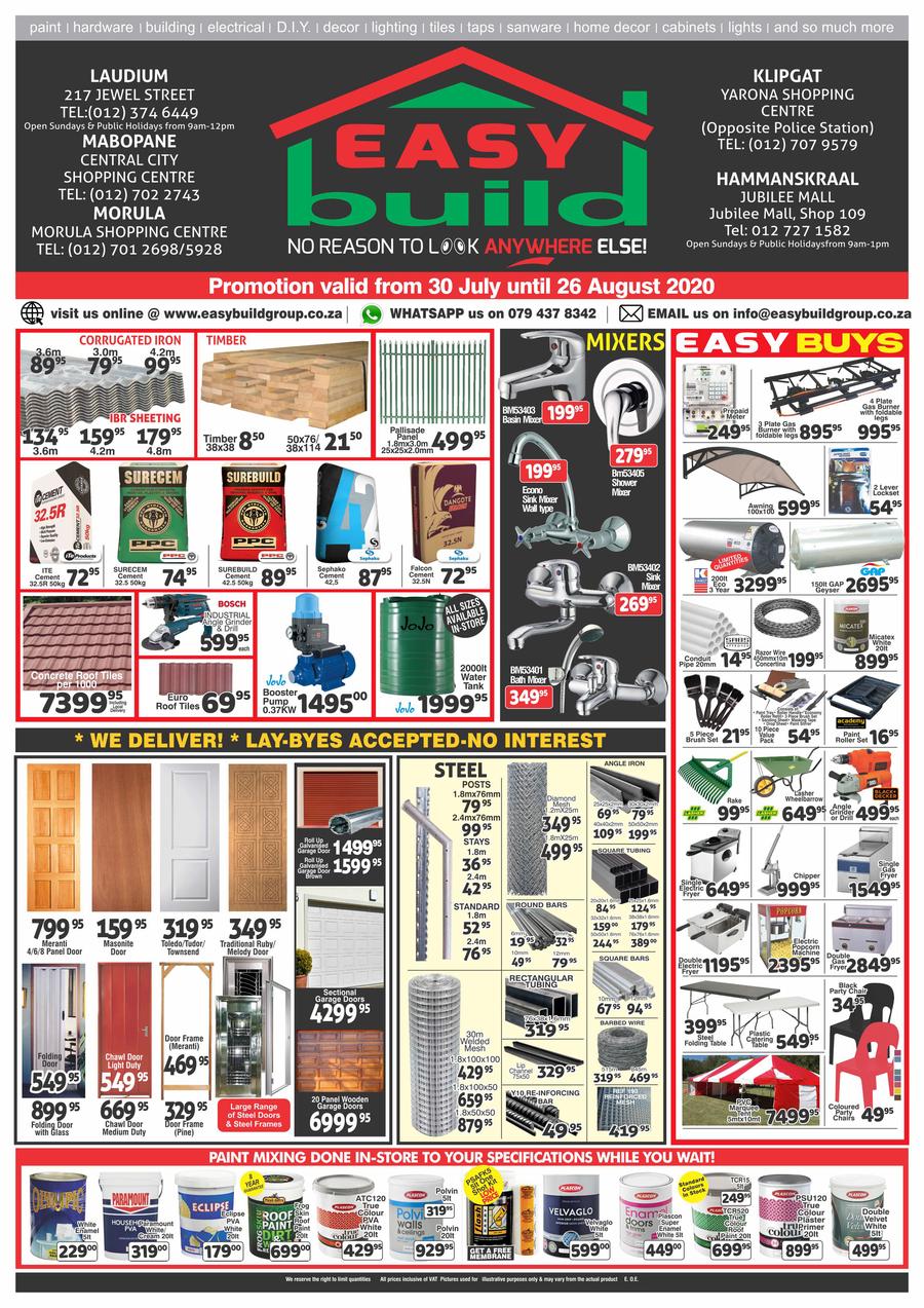 Easy Build : Easy Buys (30 July - 26 August 2020) — m.guzzle.co.za