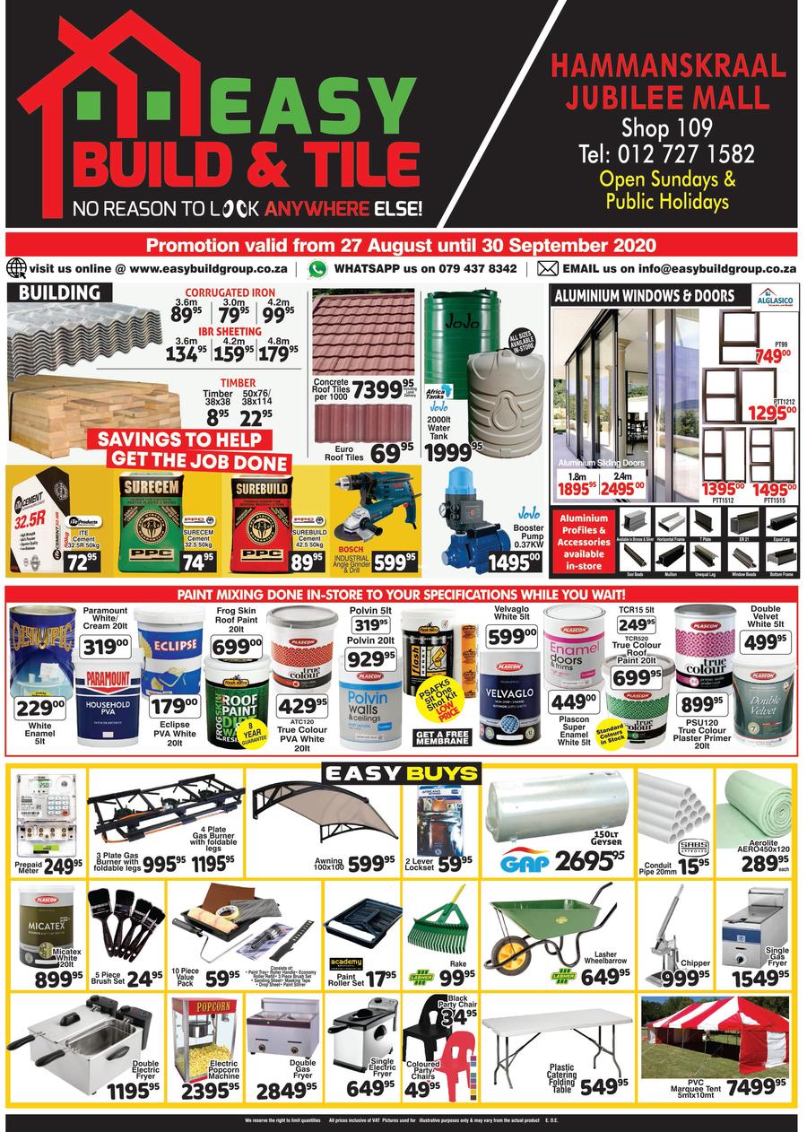 Easy Build & Tile : Latest Promotion (27 August - 30 September 2020 ...
