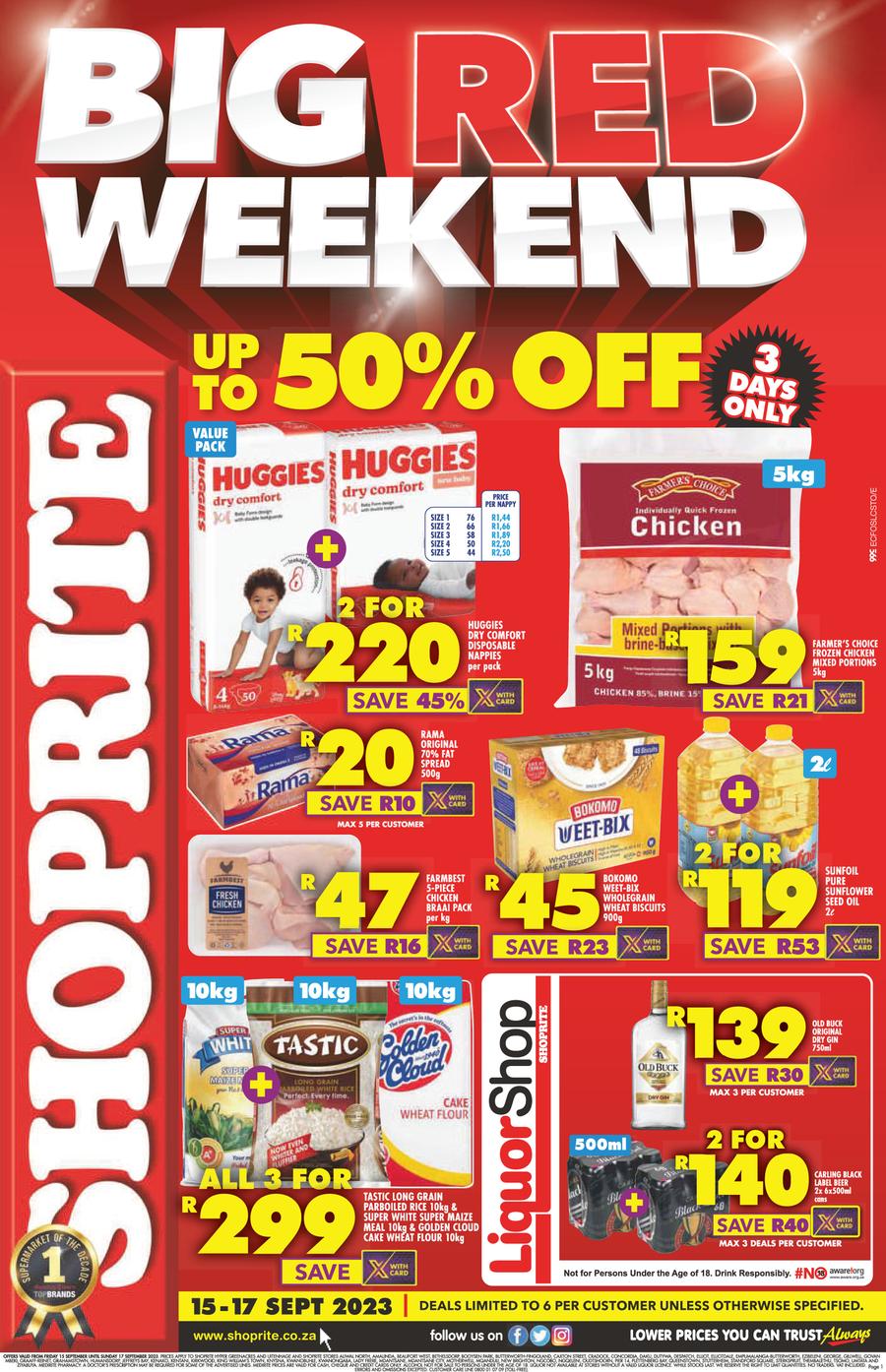 Shoprite Eastern Cape : Big Red Weekend! (15 September - 17 September ...