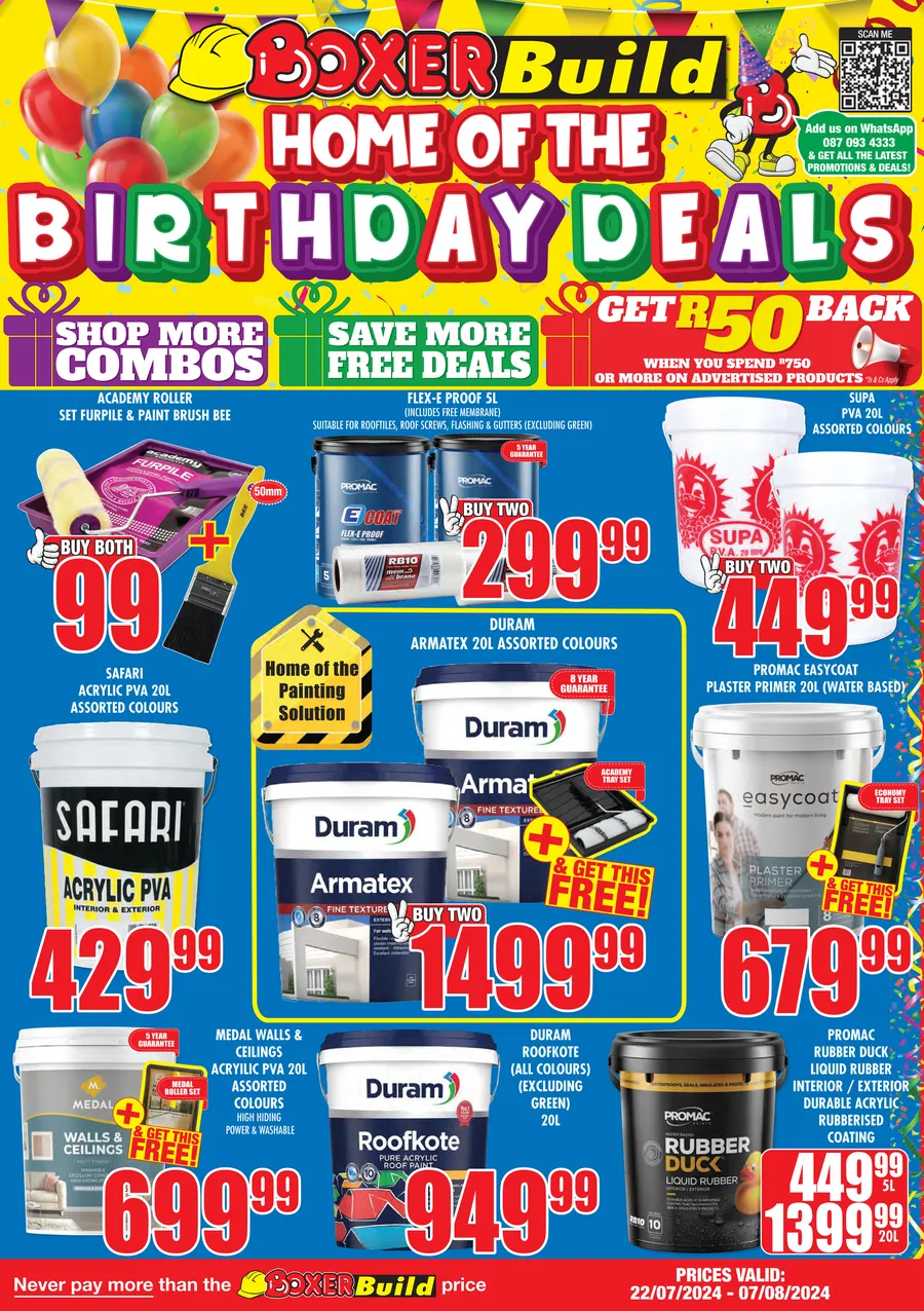 Boxer Build Eastern Cape : Home Of The Birthday Deals (22 July - 7 ...