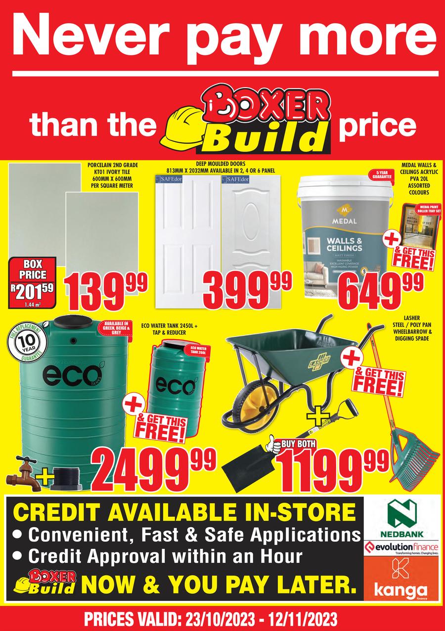 Boxer Build Eastern Cape : Never Pay More Than The Boxer Price (23 ...
