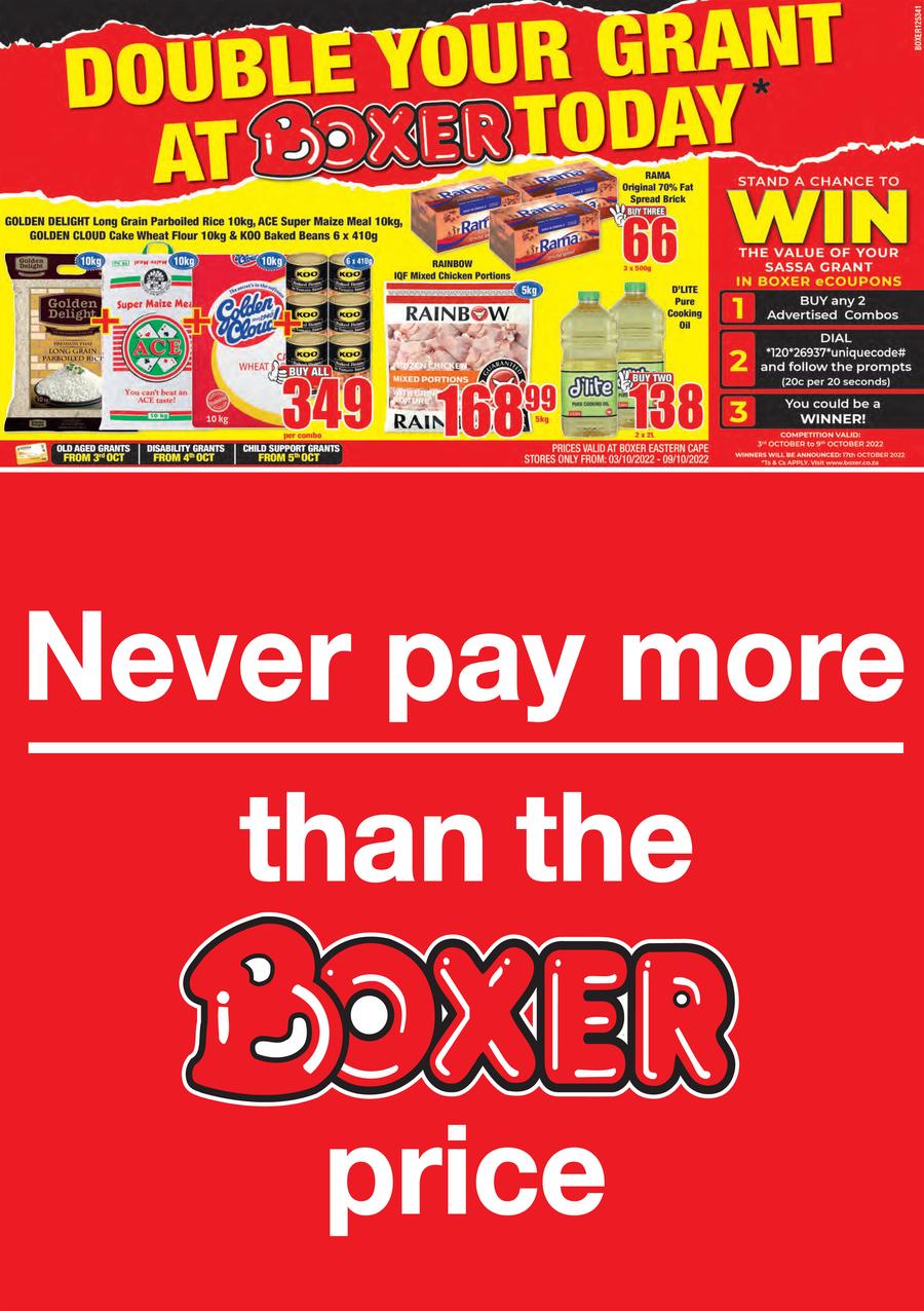 Boxer Super Stores Eastern Cape : Never Pay More Than The Boxer Price ...