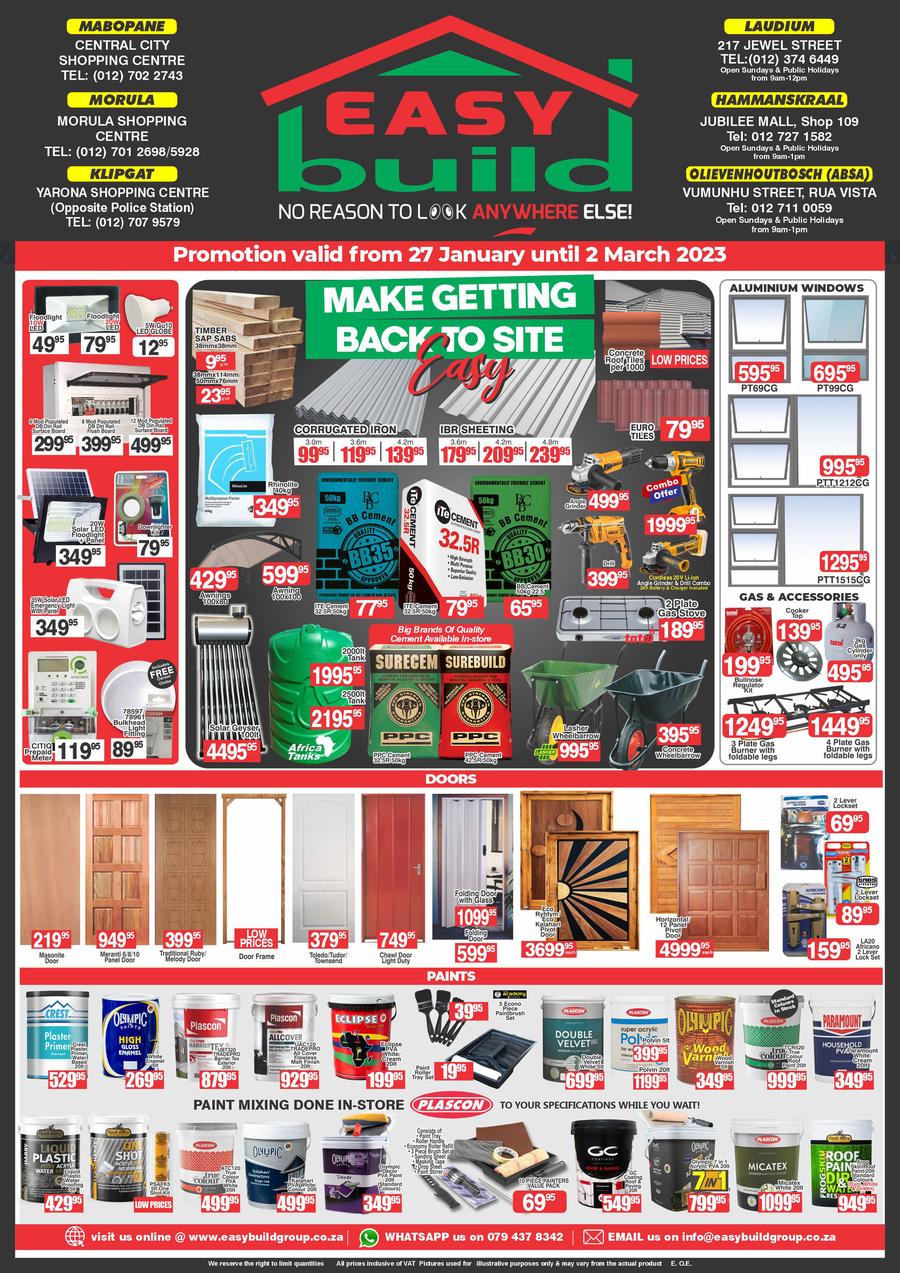 Easy Build (27 January - 02 March 2023) — m.guzzle.co.za