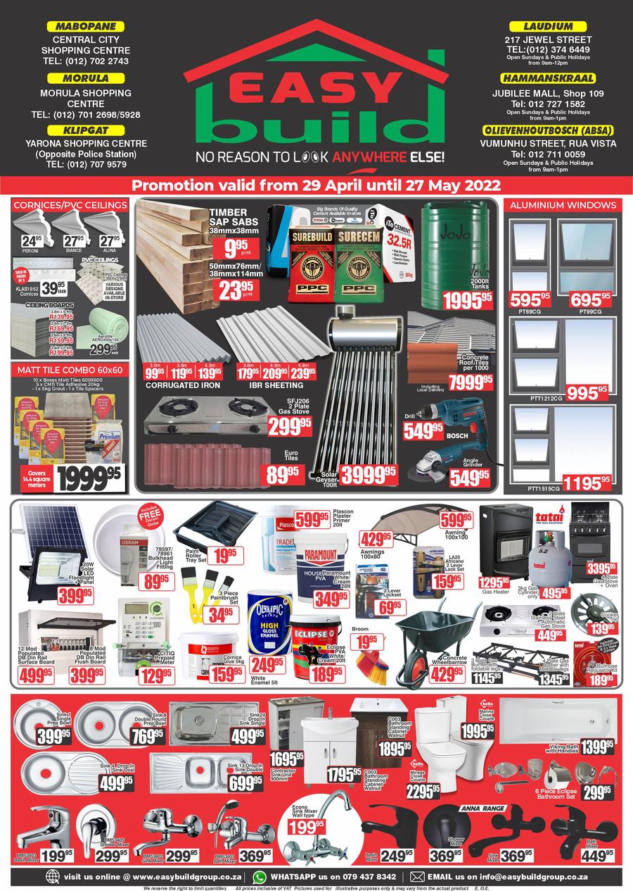 Easy Build (29 April - 27 May 2022) — m.guzzle.co.za