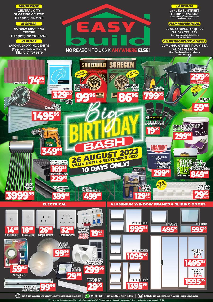 Easy Build : Big Birthday Bash (26 August - 04 September 2022) — m ...