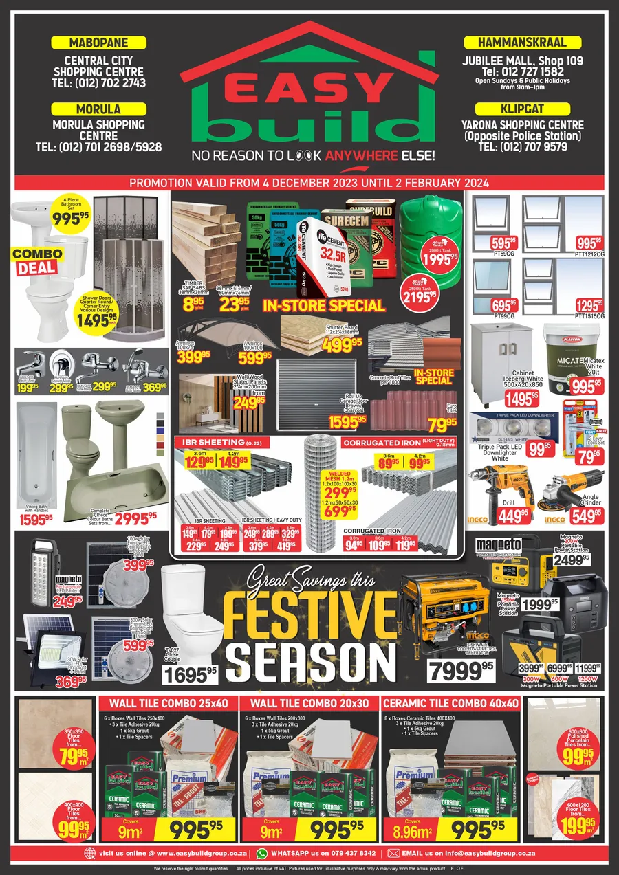 Easy Build : Festive Season! (04 December - 02 February 2024) — m ...