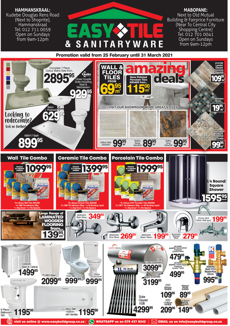 Easy Tile (25 February - 31 March 2021) — m.guzzle.co.za