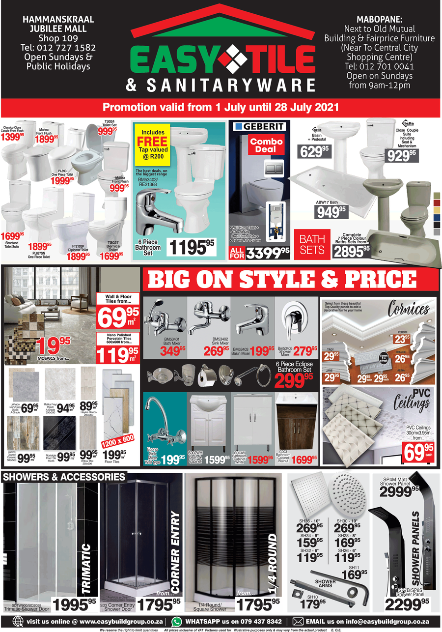 Easy Tile (01 July - 28 July 2021) — m.guzzle.co.za