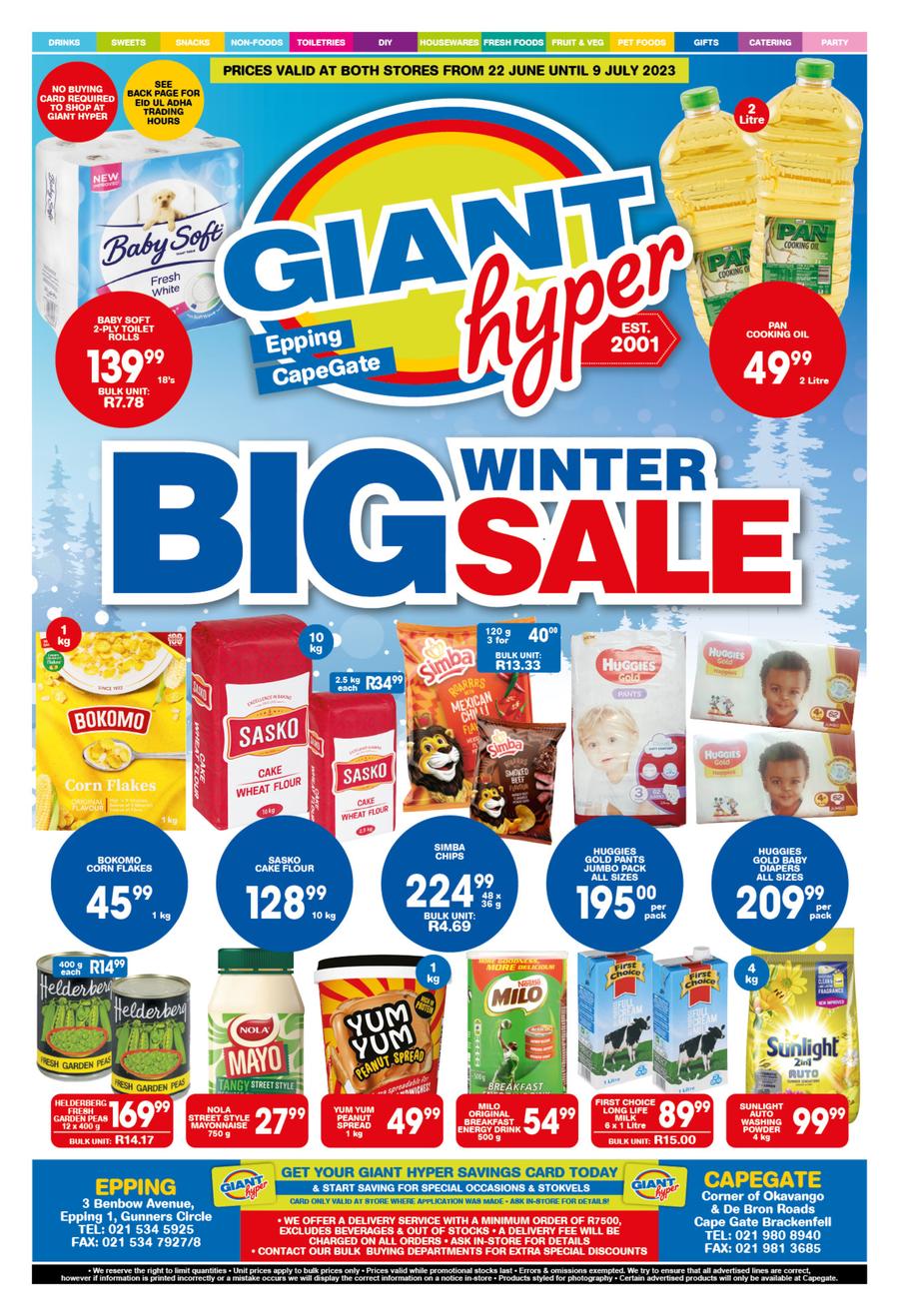Giant Hyper : Big Winter Sale (22 June - 09 July 2023) — m.guzzle.co.za