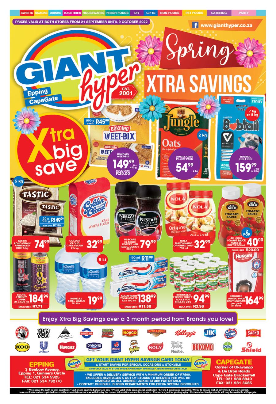 Giant Hyper : Spring Xtra Savings (21 September - 09 October 2022) — m ...