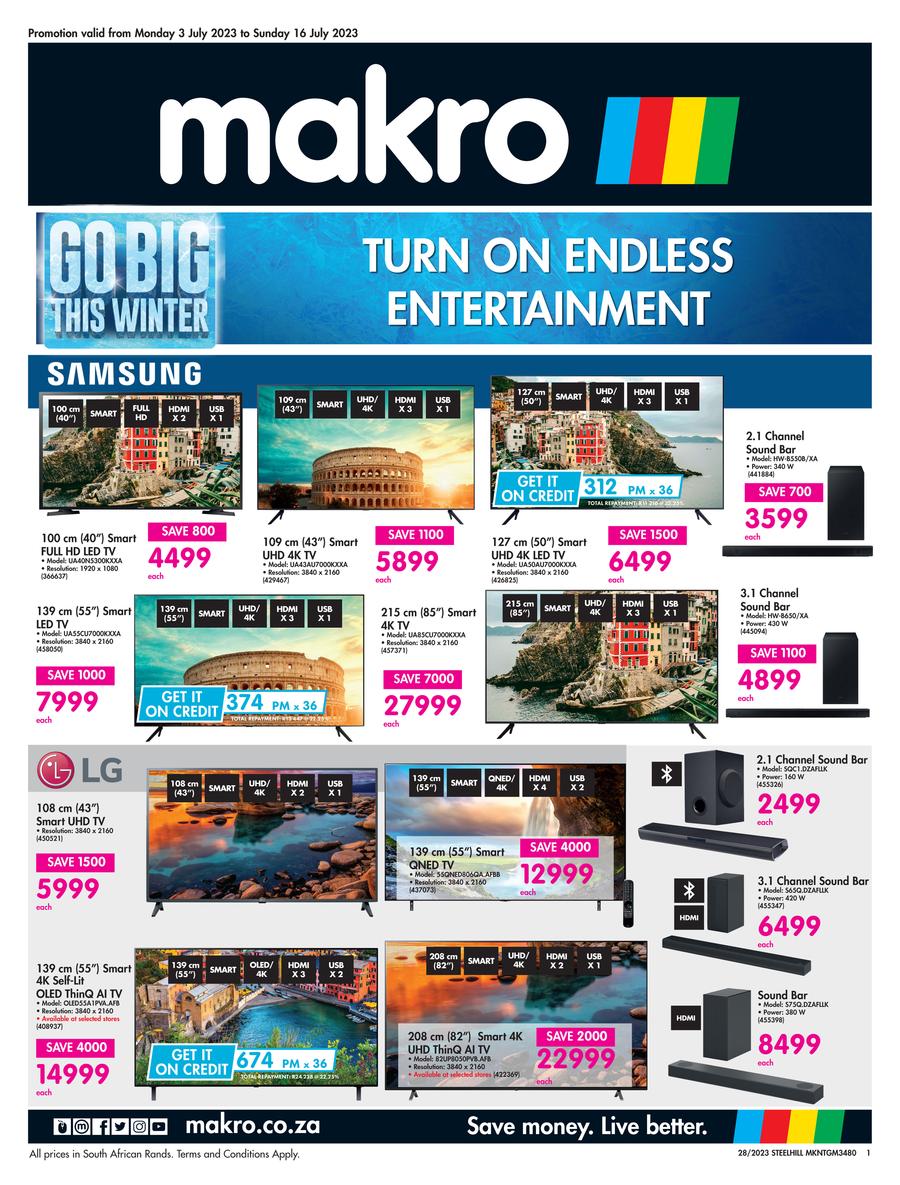 Makro : Home Entertainment (03 July - 16 July 2023) — m.guzzle.co.za