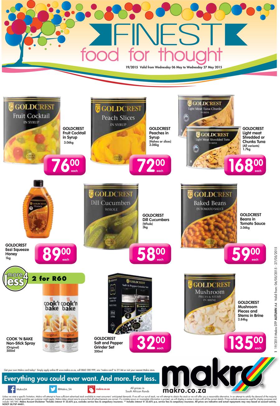 Makro : Goldcrest Food (06 May - 27 May 2015) — m.guzzle.co.za