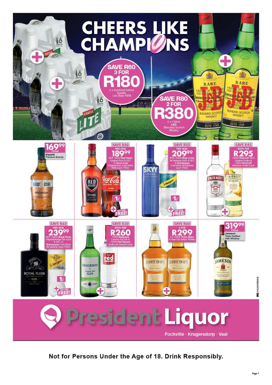 President Hyper Liquor : Cheers Like Champions (24 August - 11 ...