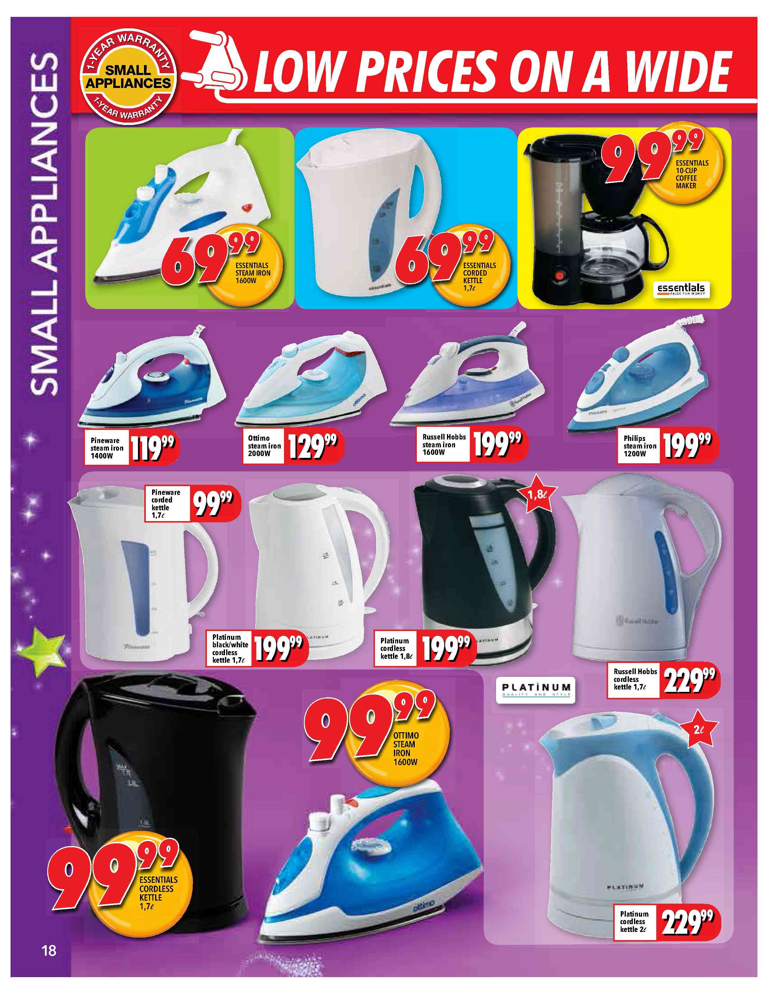 Special Ottimo 1600W Steam Iron — www.guzzle.co.za