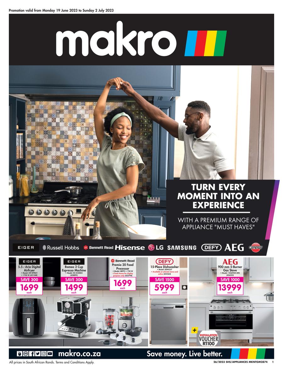 Makro : Home Appliances (19 June - 02 July 2023) — www.guzzle.co.za