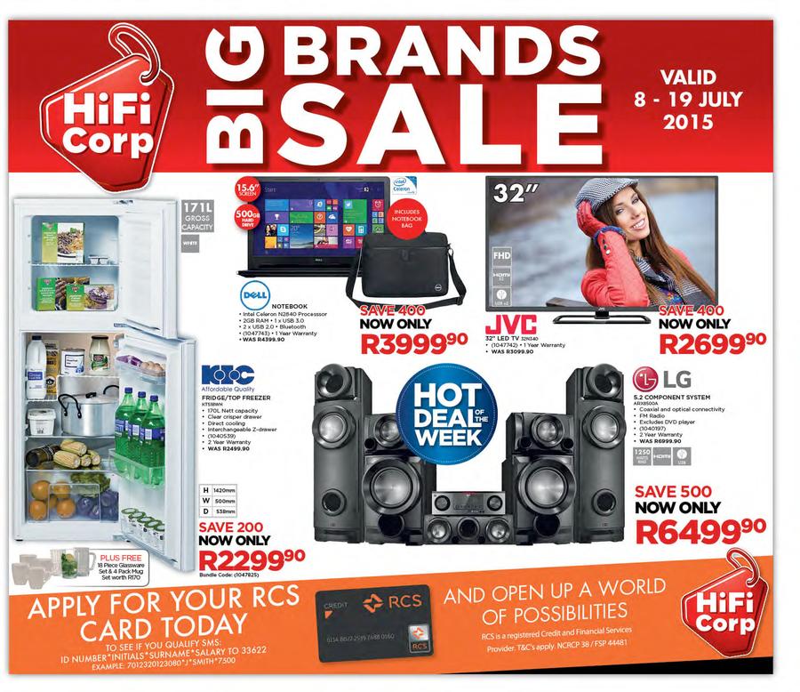 HiFi Corp : Big Brands Sale (8 Jul - 19 Jul 2015) — m.guzzle.co.za