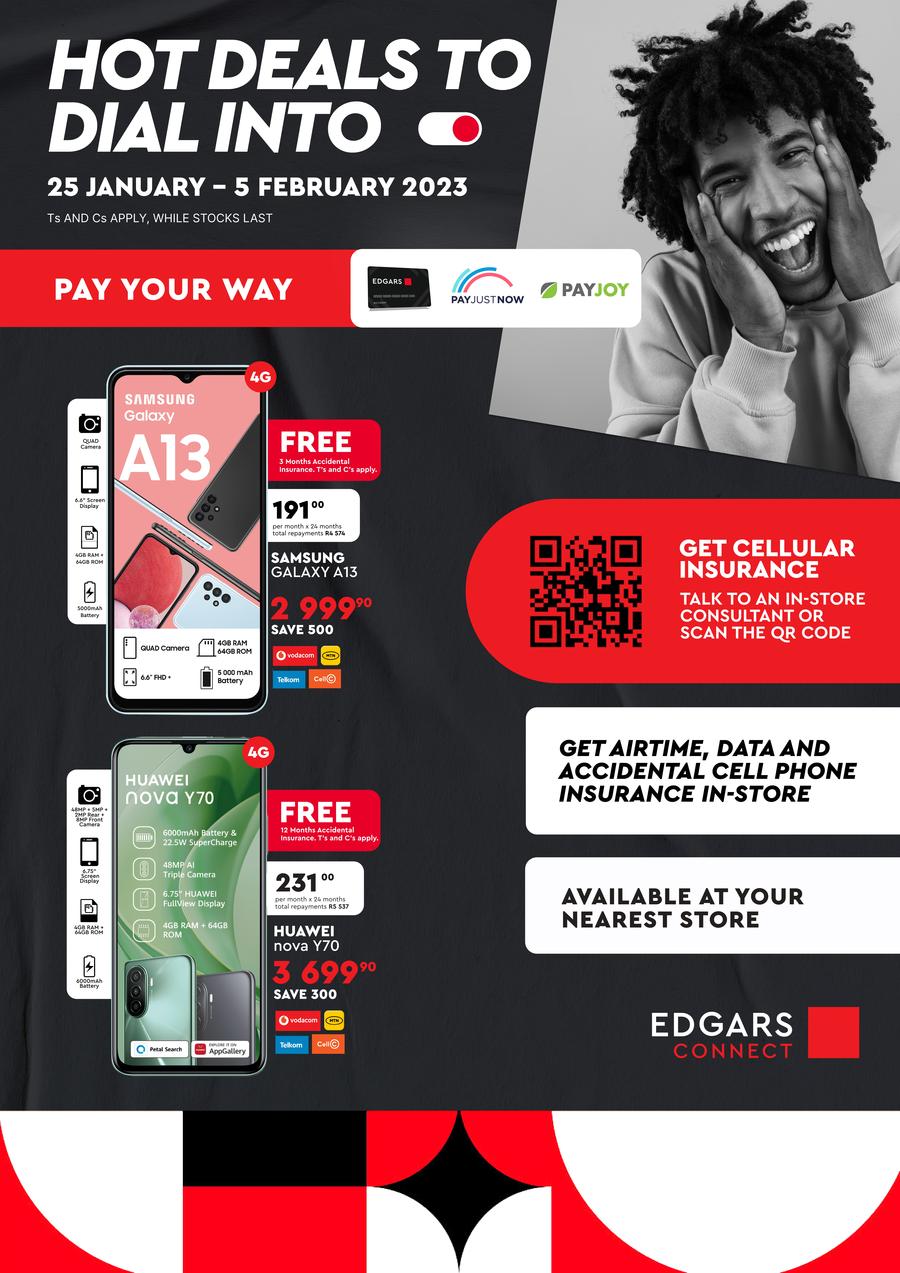 Edgars Mobile : Hot Deals To Dial Into (25 January - 05 February 2023 ...