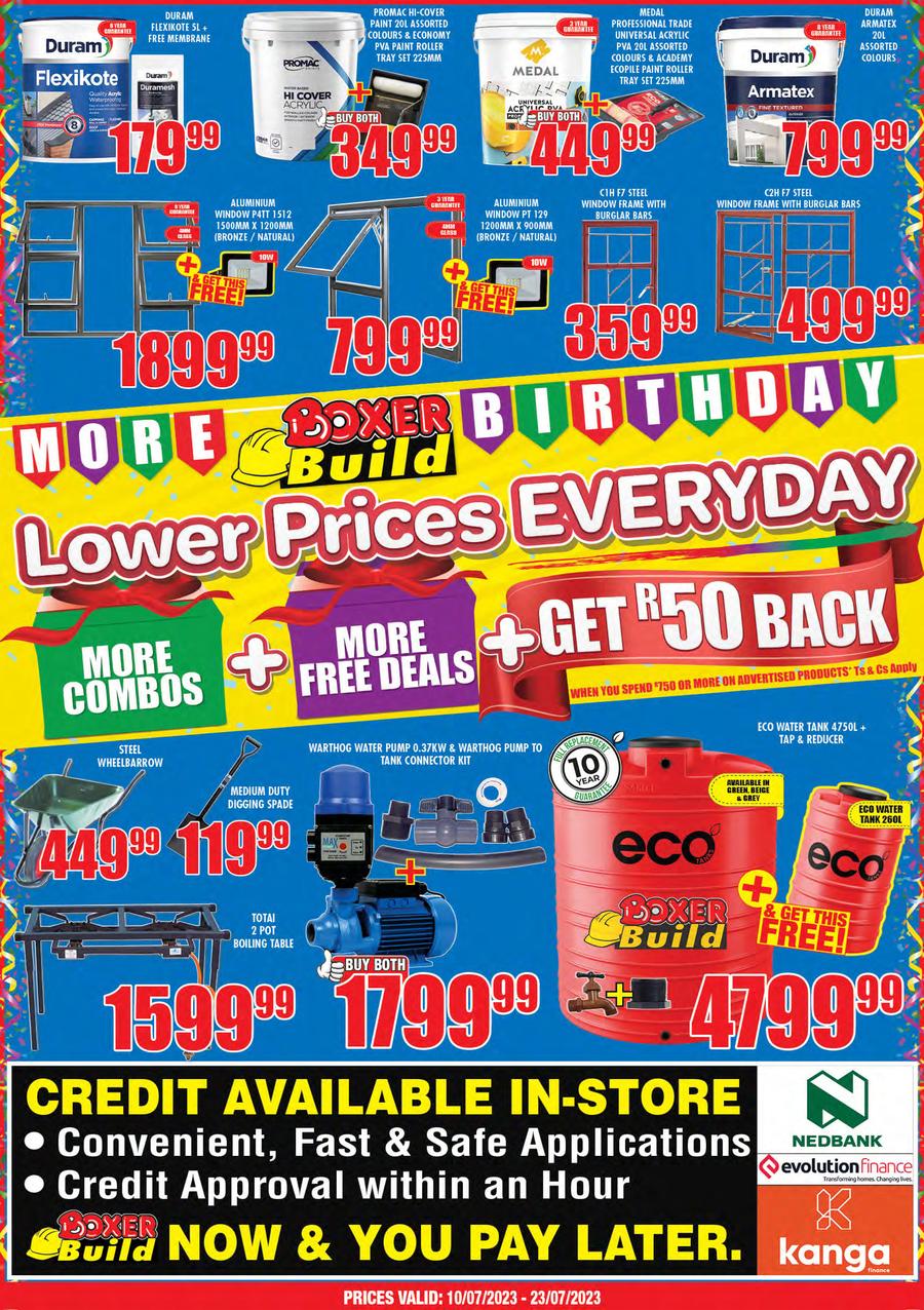 Boxer Build KwaZulu-Natal : Low Prices Everyday (10 July - 23 July 2023 ...