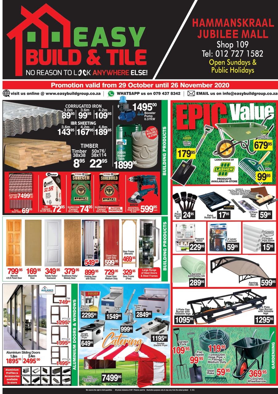 Easy Build & Tile : Latest Promotion (29 October - 26 November 2020 ...