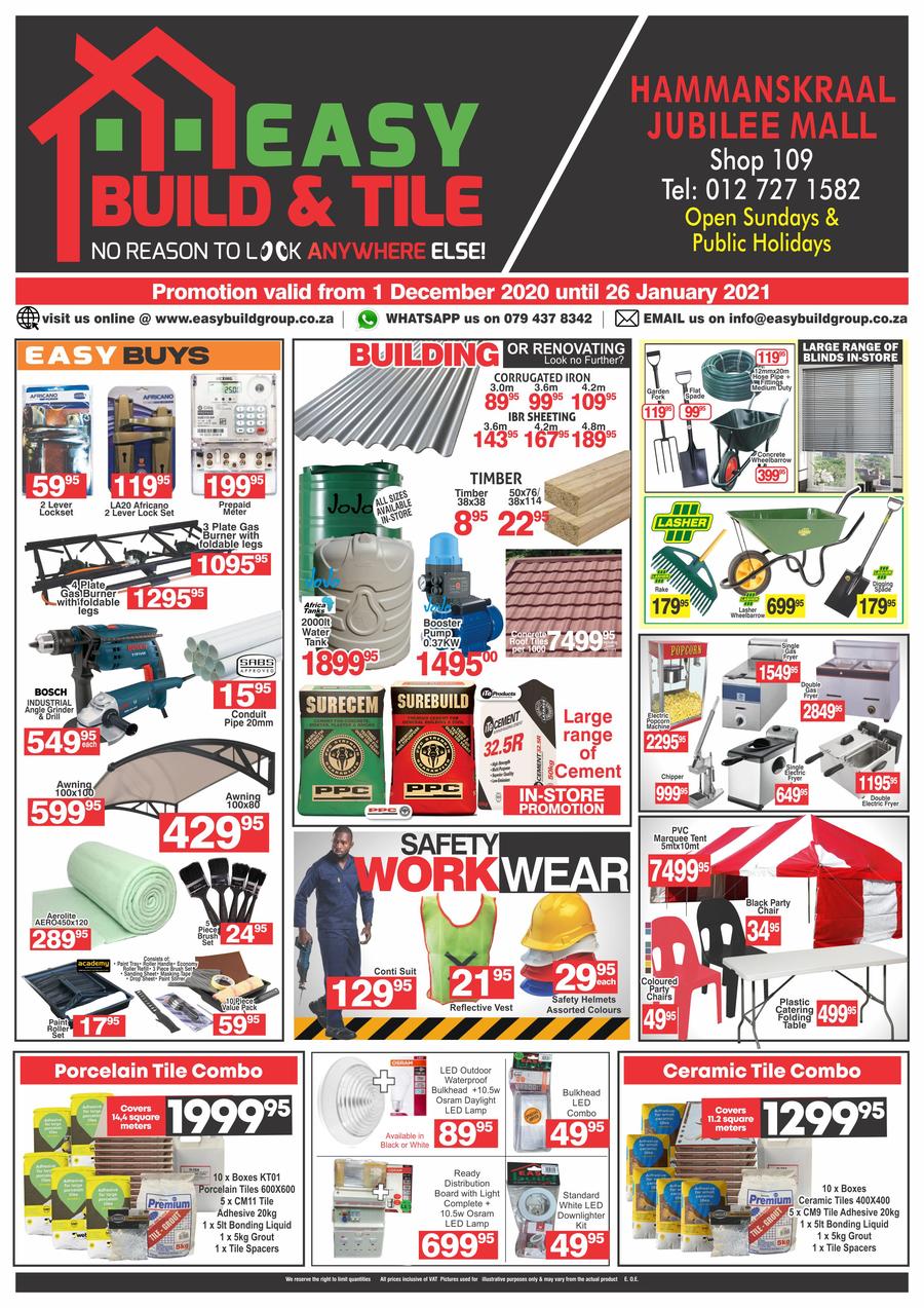 Easy Build & Tile (01 December - 26 January 2021) — m.guzzle.co.za