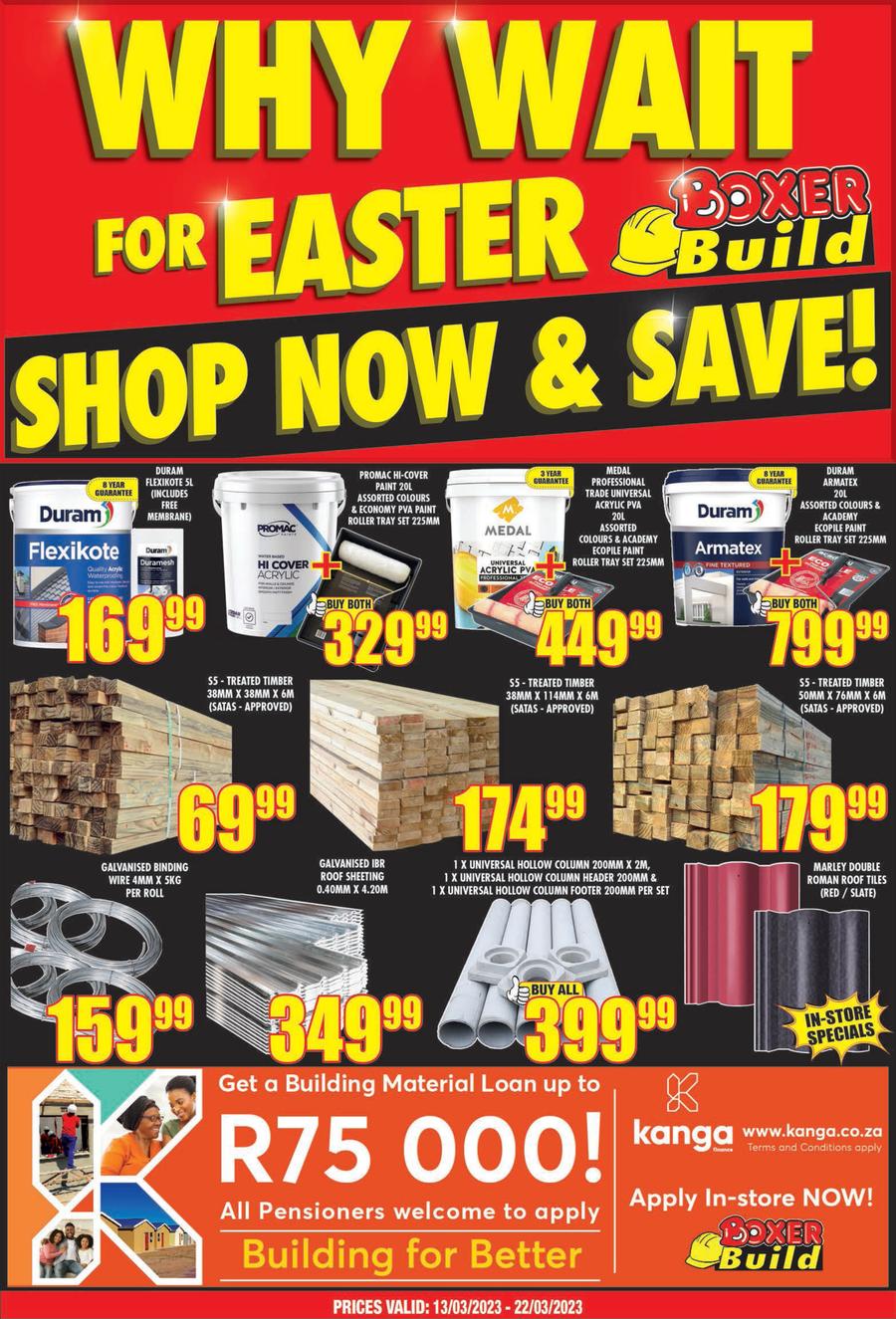 Boxer Build KwaZulu-Natal : Why Wait for Easter (13 March - 22 March ...