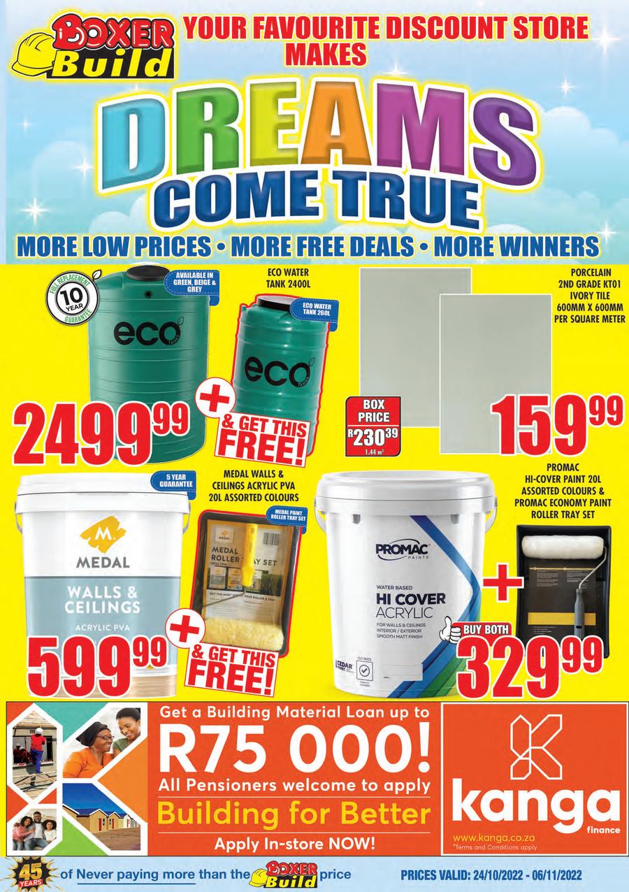 Boxer Build KwaZulu-Natal : Dreams Come True (24 October - 6 November ...