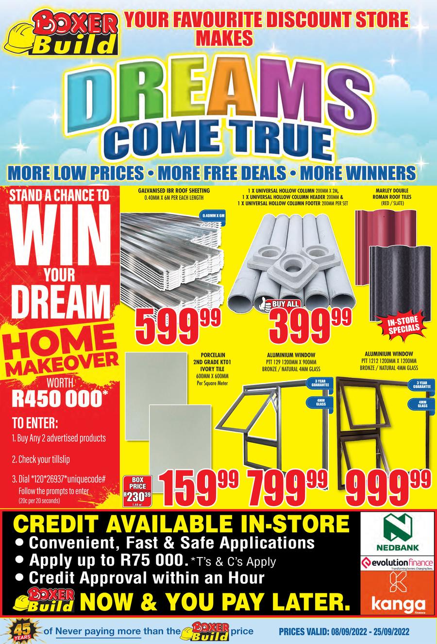 Boxer Build KwaZulu-Natal : Dreams Come True (8 September - 25 ...