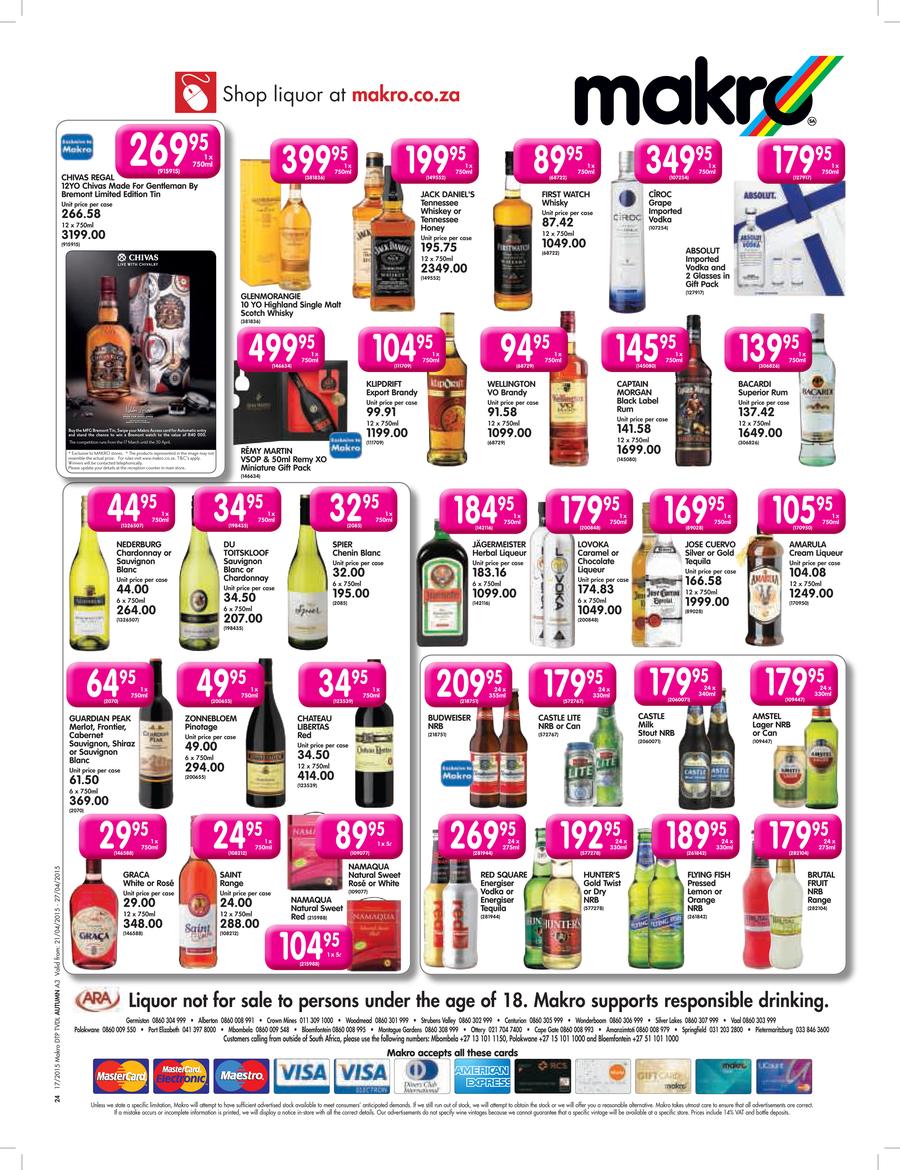Makro : Liquor (21 Apr - 27 Apr 2015) — m.guzzle.co.za