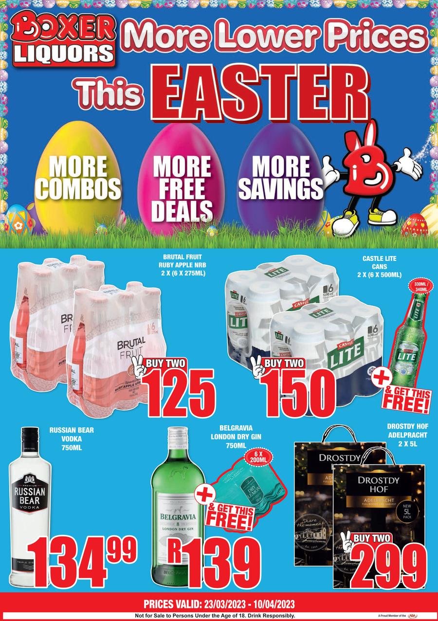 Boxer Liquor KwaZulu-Natal : More Lower Prices This Easter (23 March ...