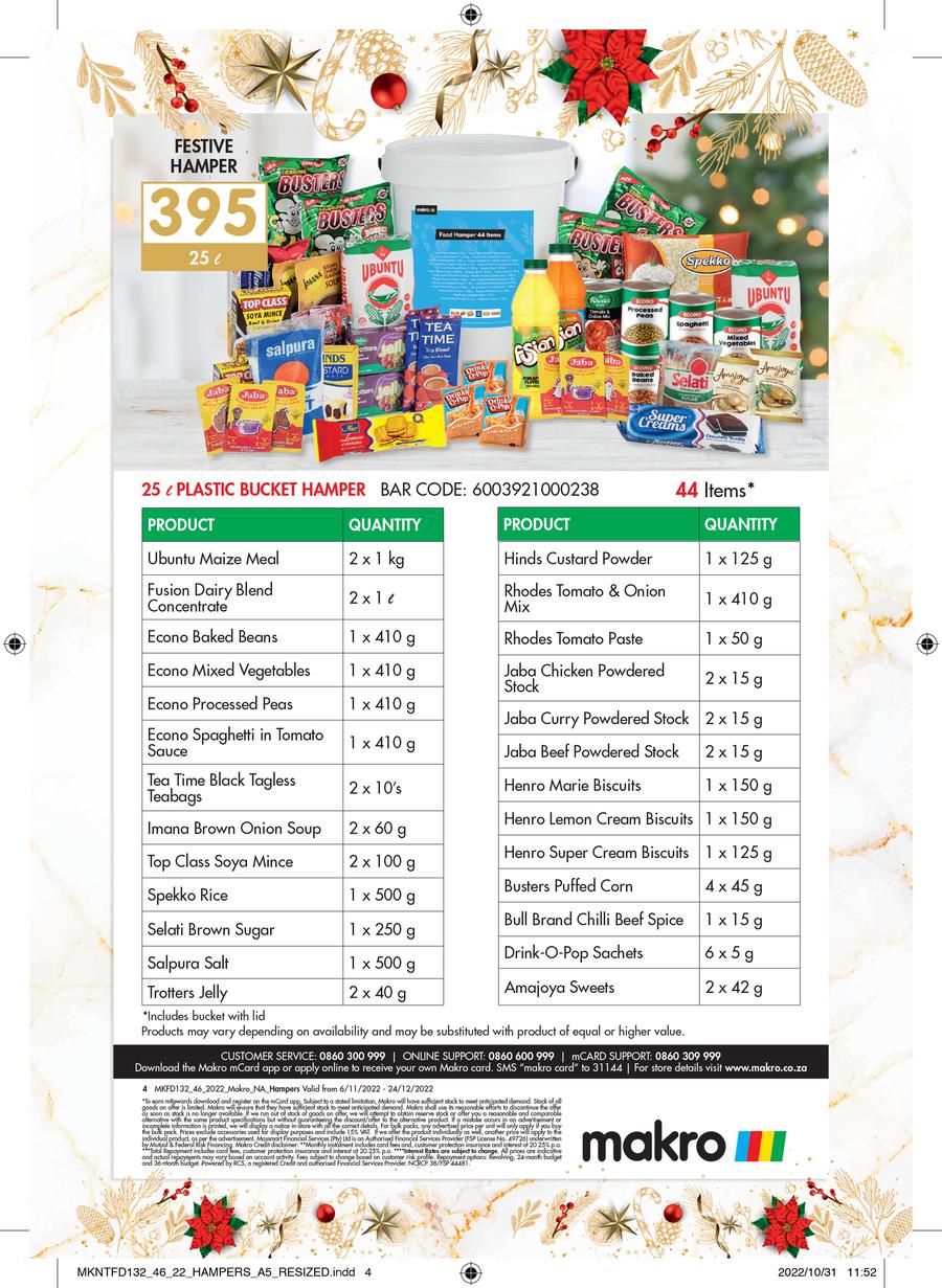 Makro : Festive Hamper (06 November - 24 December 2022) — www.guzzle.co.za
